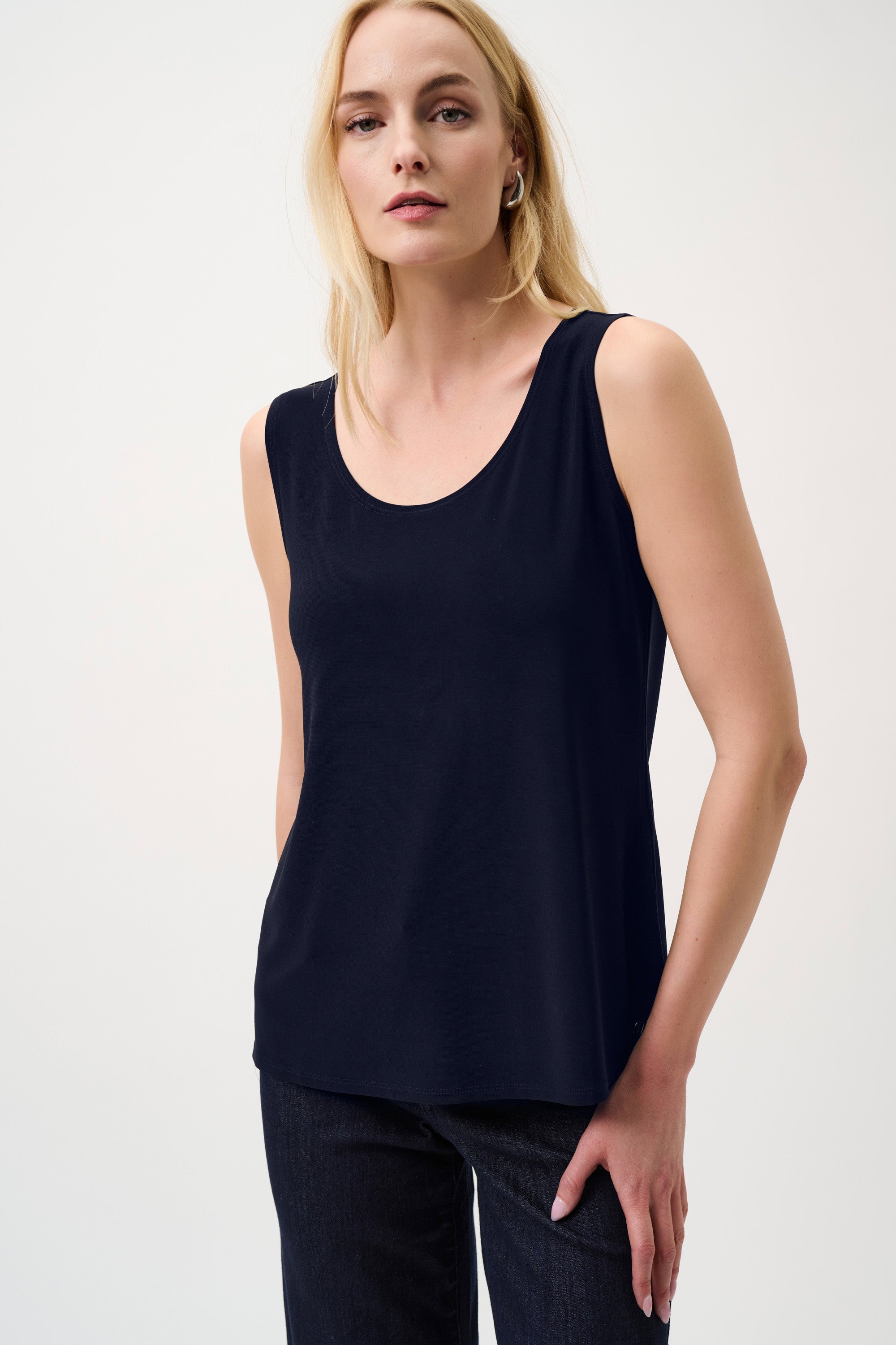 Joseph ribkoff Classic Scoop Neck Camisole - Midnight Blue - Sizes: S ...