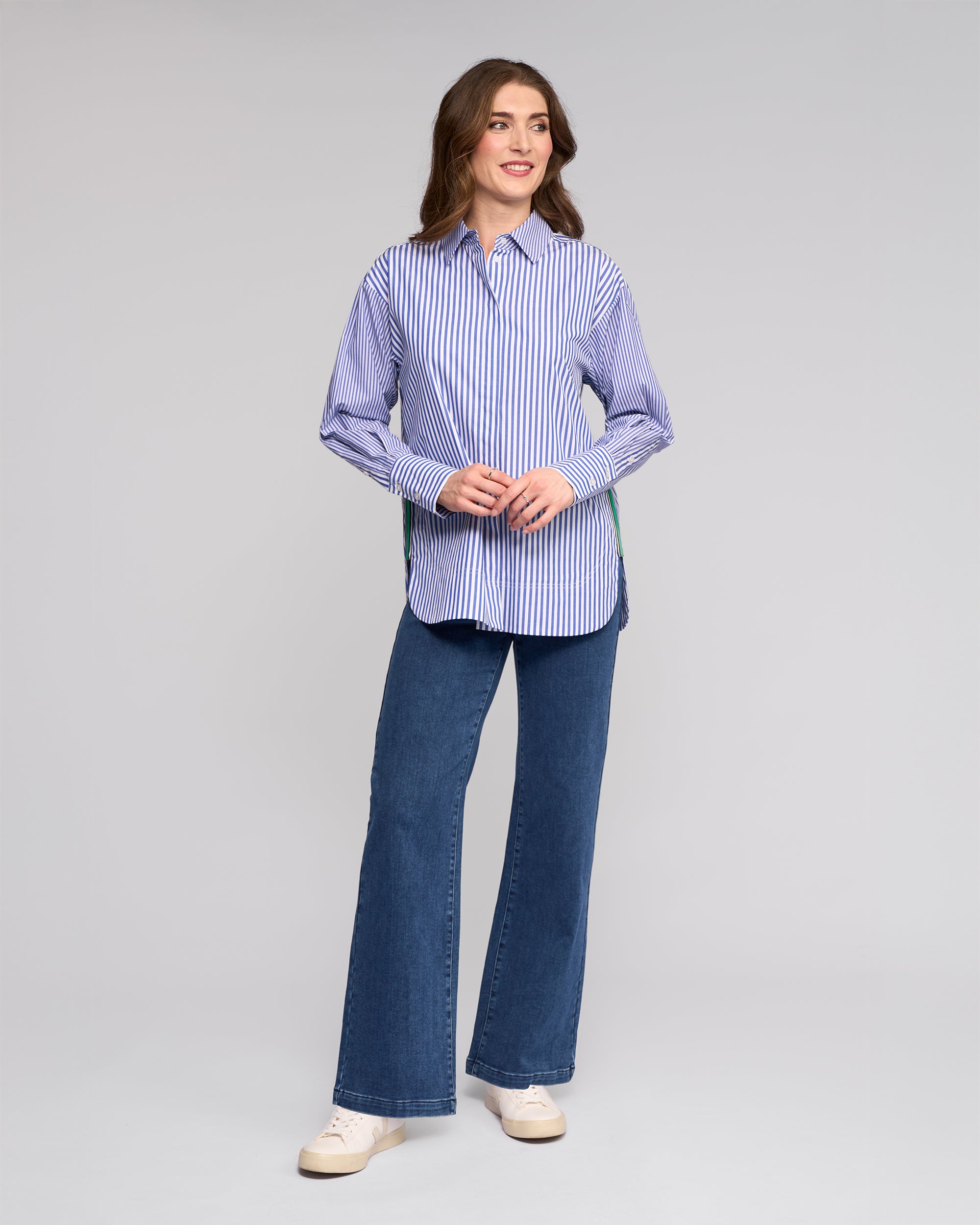 Vassalli "Chart Shirt" - Blue/White Stripe - Sizes: 12 – Via Vai New Farm